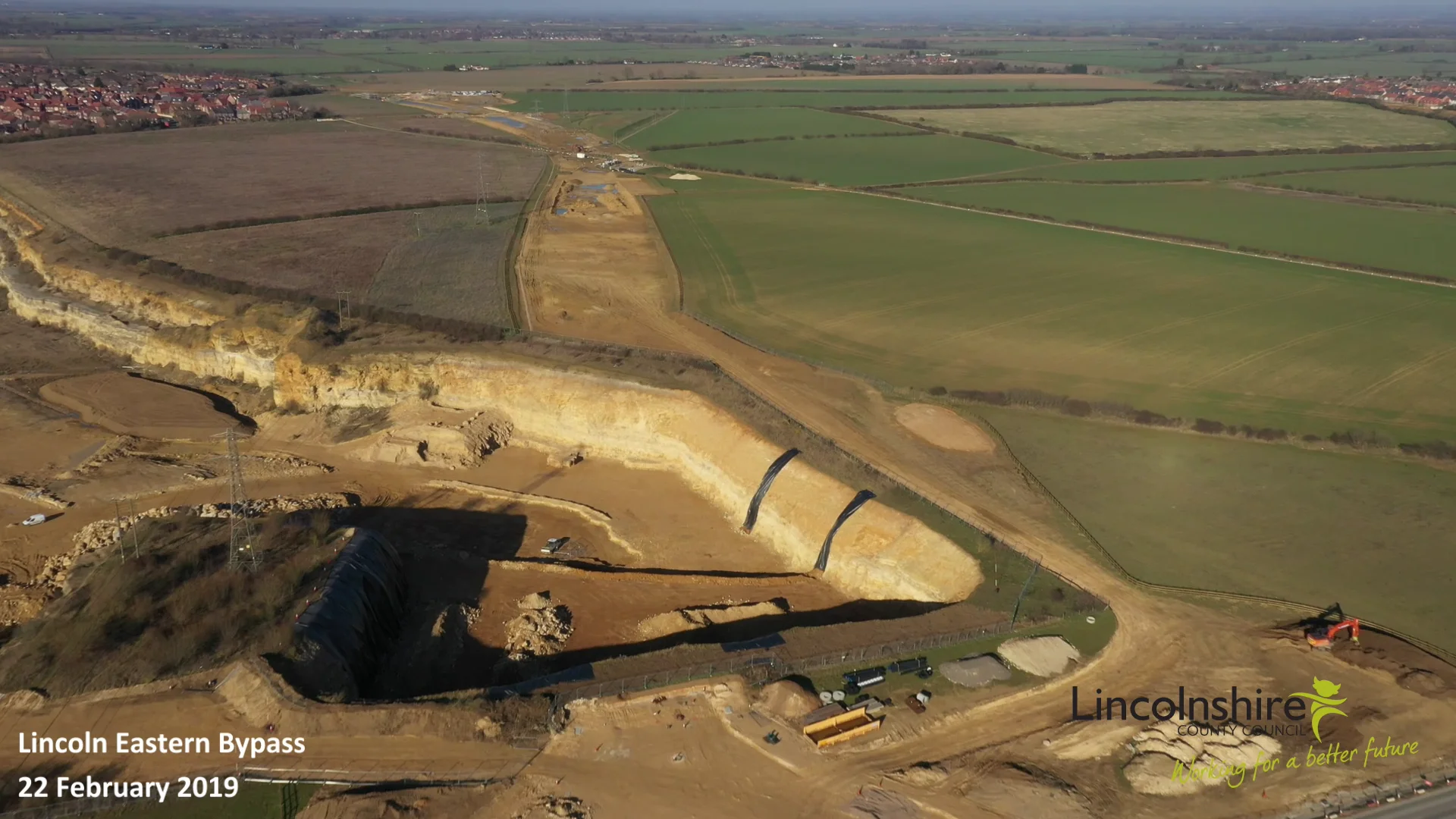 Lincoln Eastern Bypass Project - LEB Flyover North Section 220219 on Vimeo