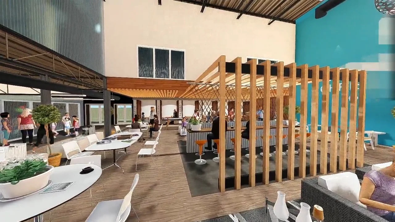 Architecture Walkthroughs - Community Center Walkthrough - Cafe | 3D ...