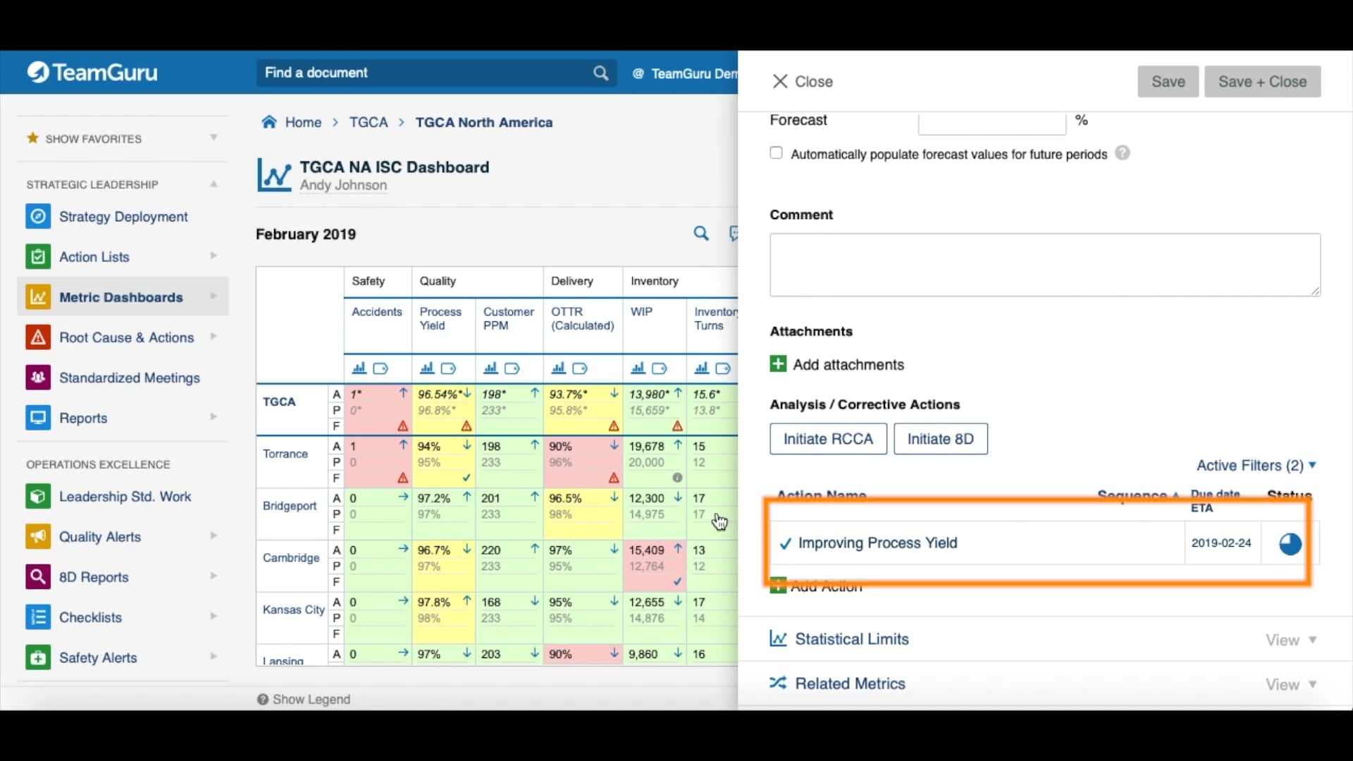 TeamGuru Video Tutorial: How to create Action directly in a Metric dashboard on Vimeo