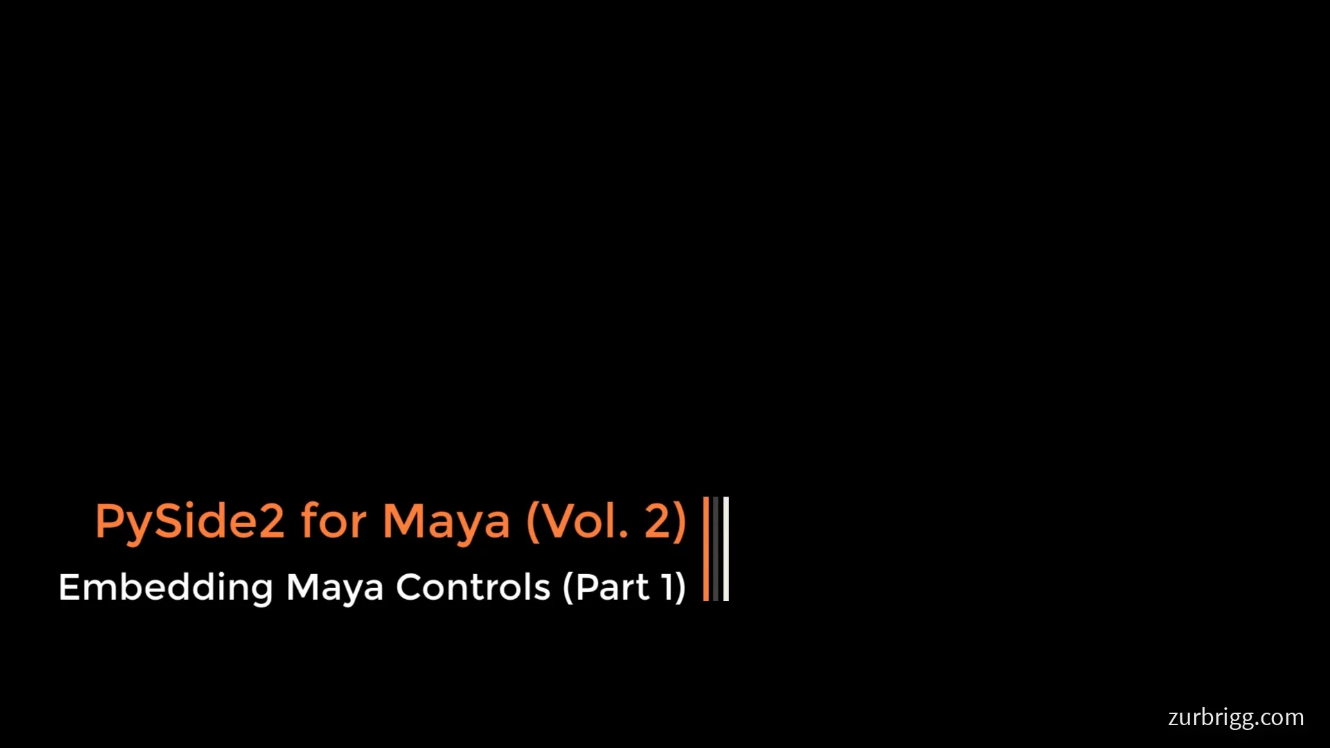 PySide2 for Maya (Vol.2) - Embedding Maya Controls (Part 1) on Vimeo