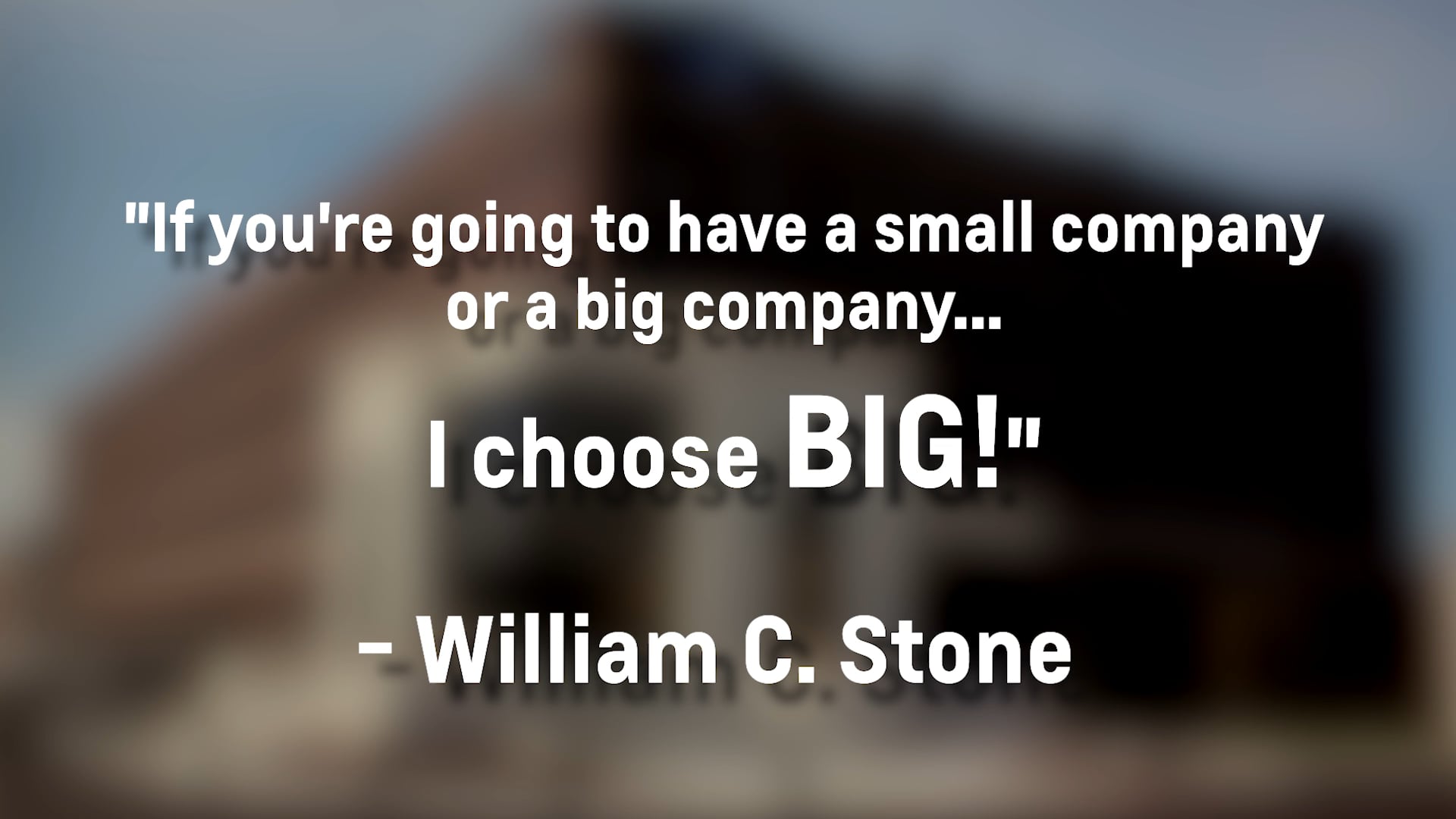 2019 Business Hall of Fame Inductee- William "Bill" C. Stone on Vimeo