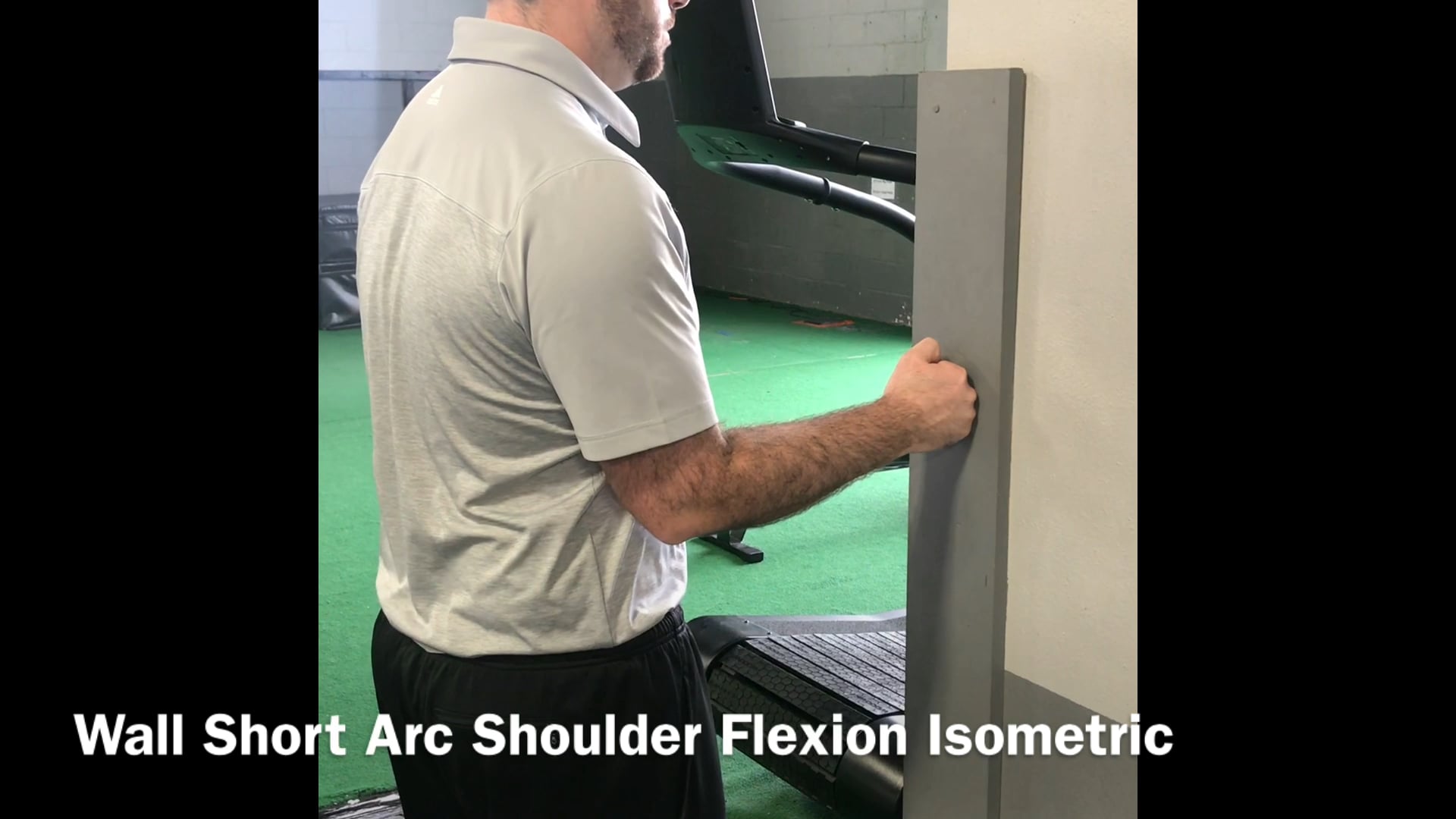 Wall Short Arc Shoulder Flexion Isometric on Vimeo