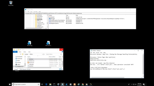 Security: Windows-Spoofing via .reg files | Born's Tech and Windows World