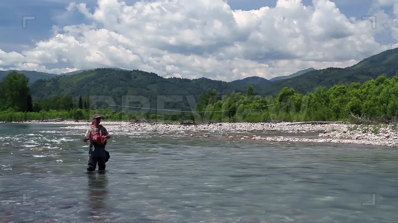 Man Fly Fishing Stock Video on Vimeo