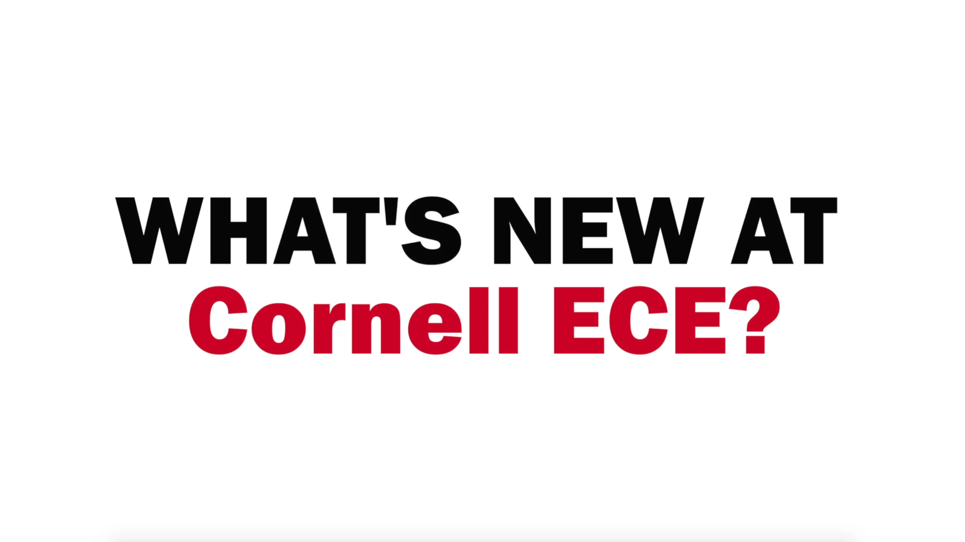 Cornell ECE Giving Day 2019