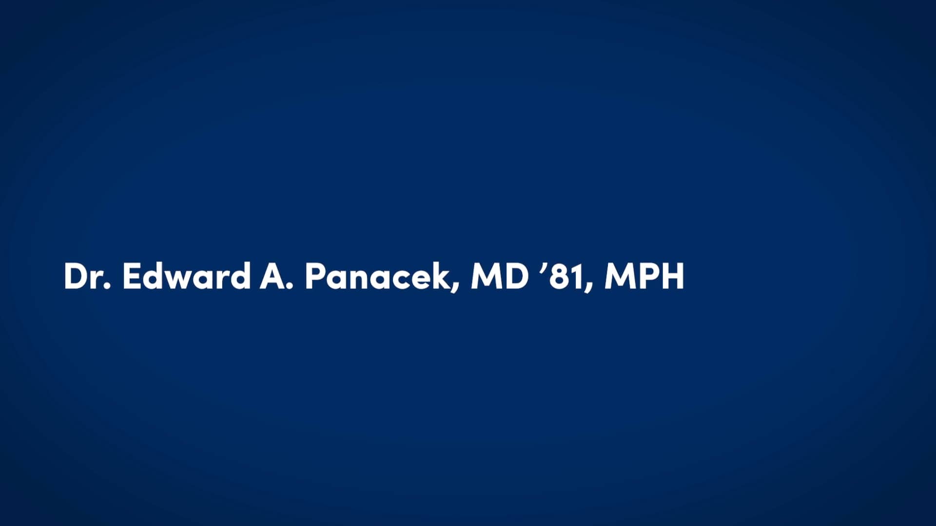 Dr. Edward A. Panacek, MD '81, MPH on Vimeo