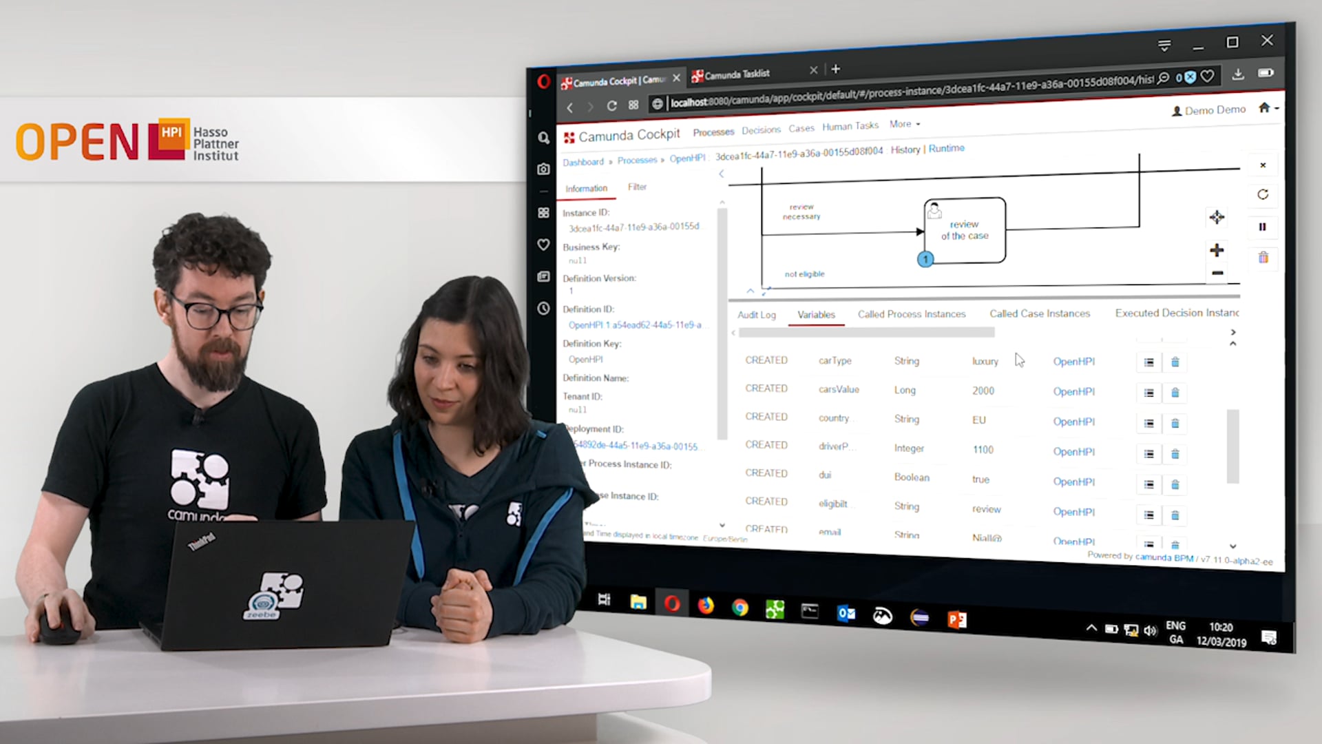 6.6 Demo 2 - Deploy and Execute the Process | Business Processes: