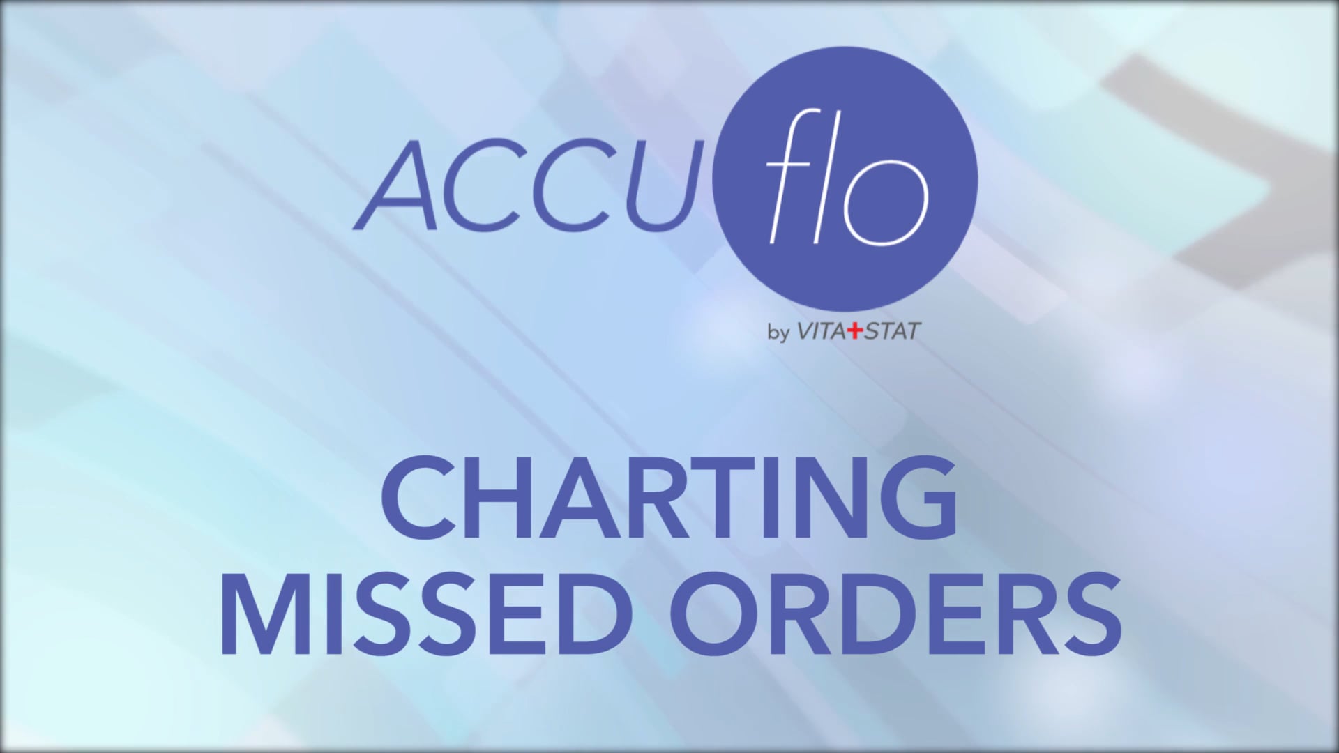 PART XII - CHARTING MISSED ORDERS on Vimeo