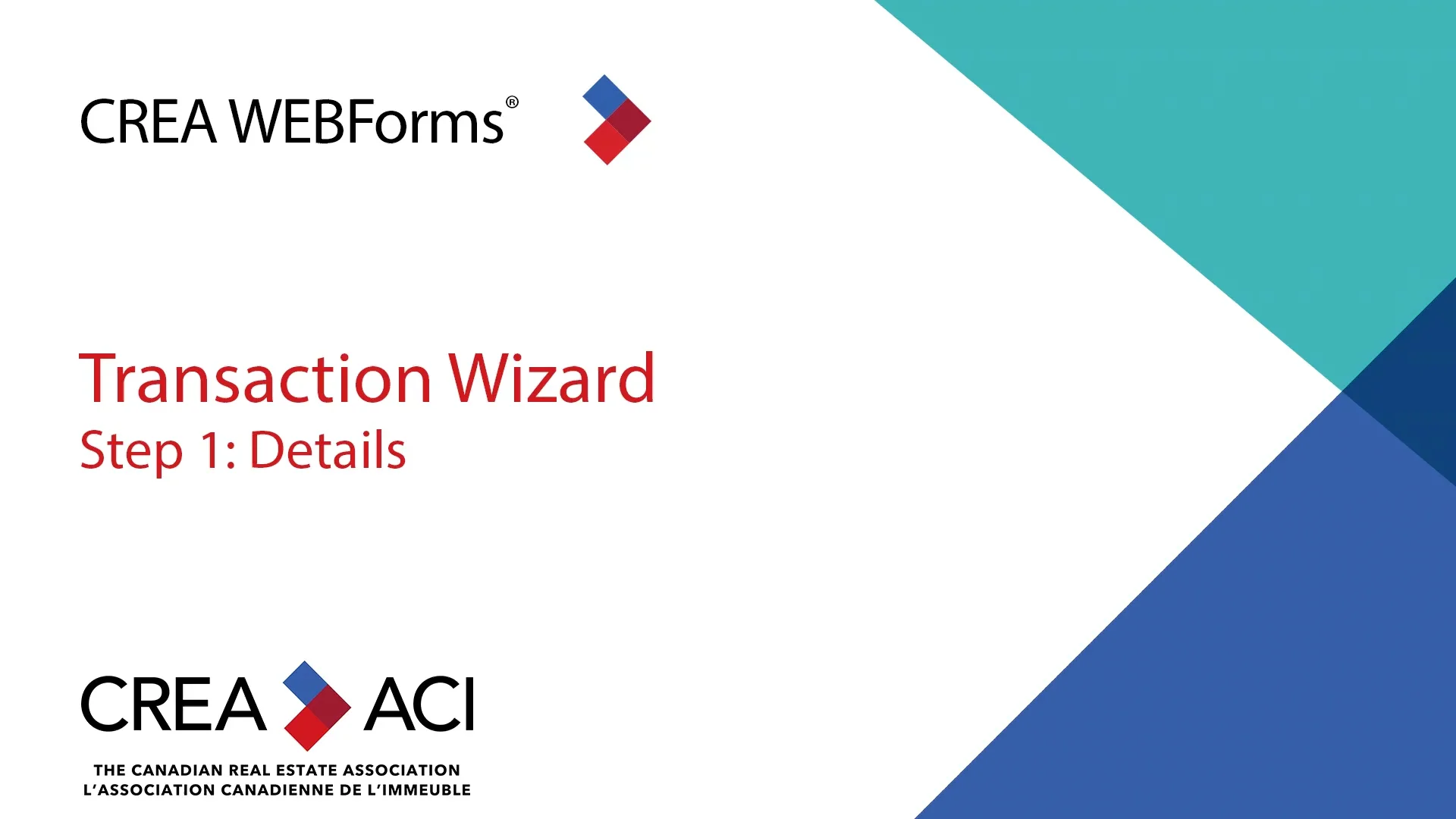 Quick Start - Transaction Wizard Step 1 on Vimeo