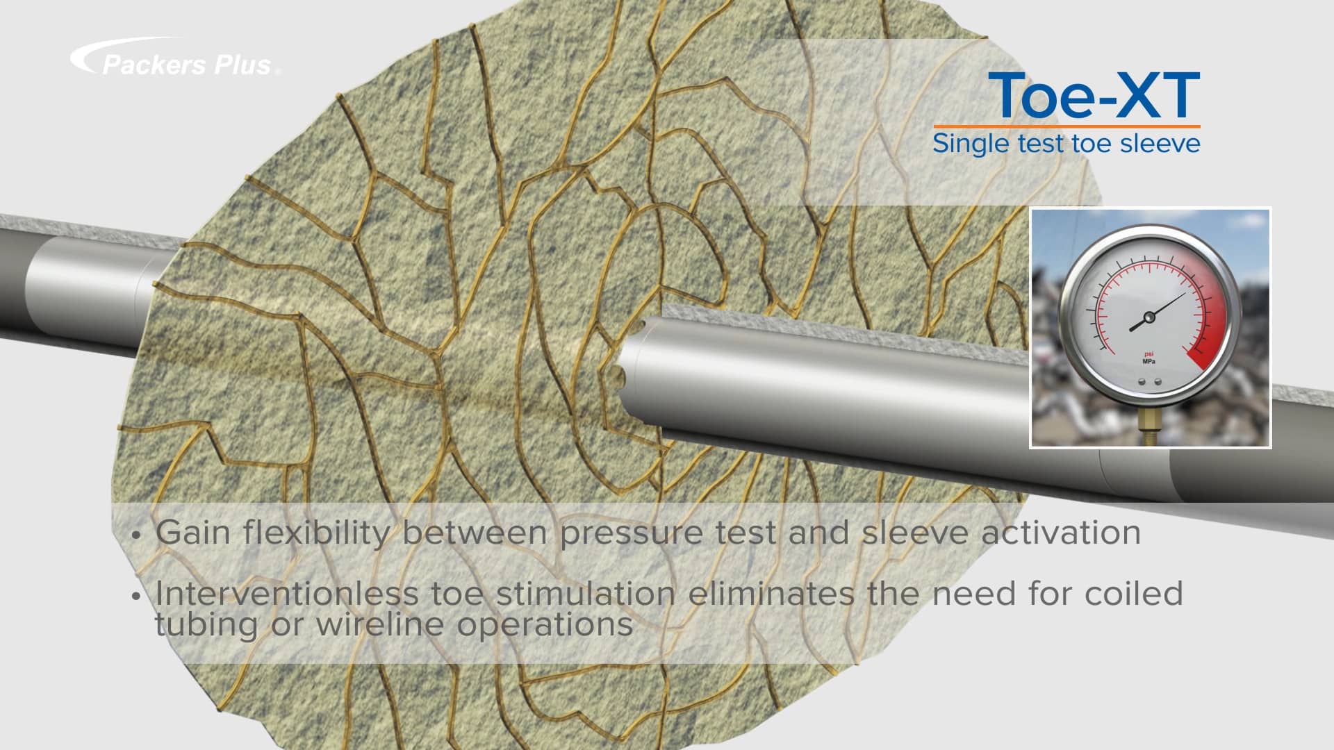 Packers Plus Toe-XT: Single Test Toe Sleeve on Vimeo