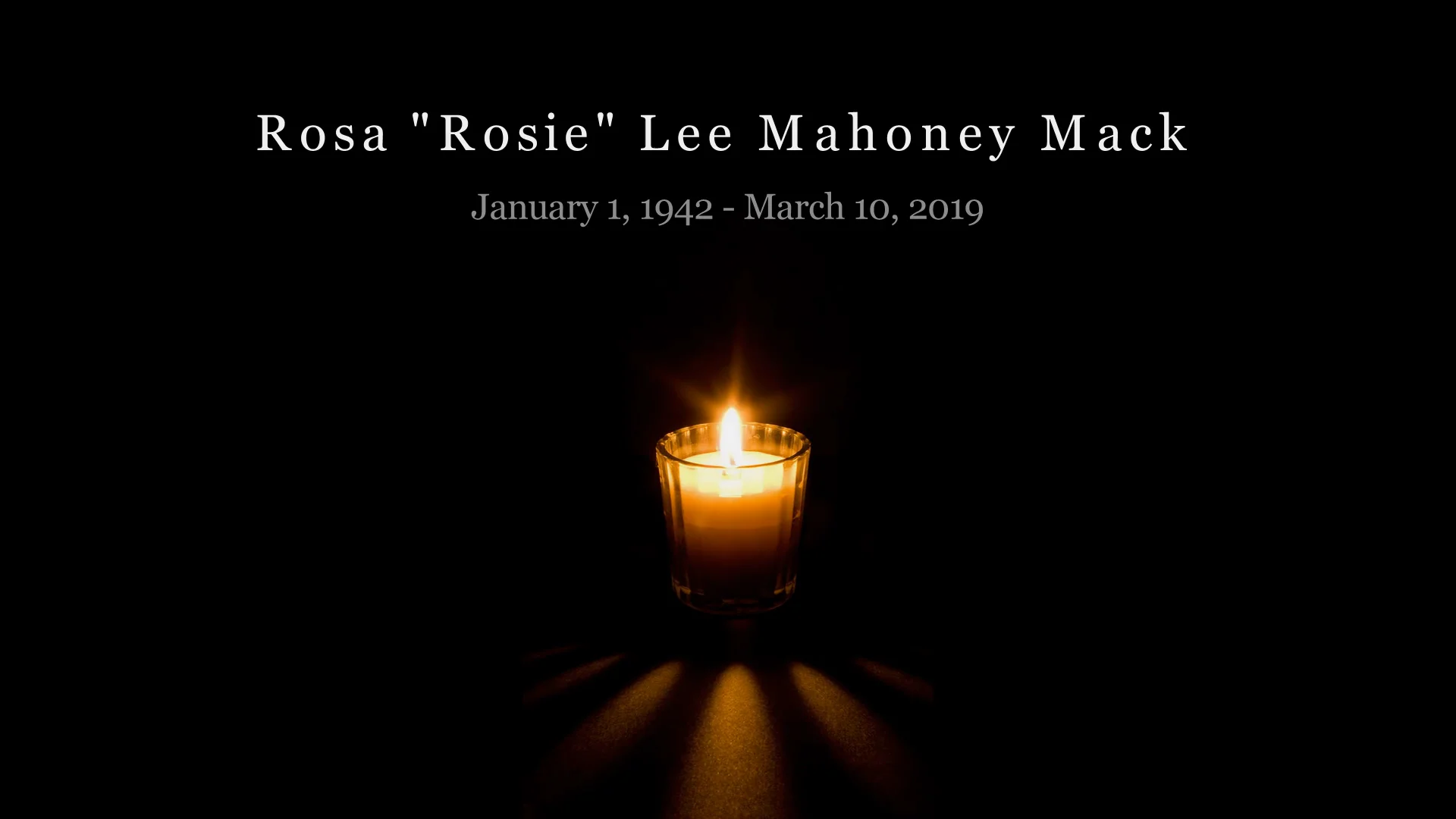 Rosa "Rosie" Lee Mahoney Mack - Morgan Nay Rosa Mack on Vimeo