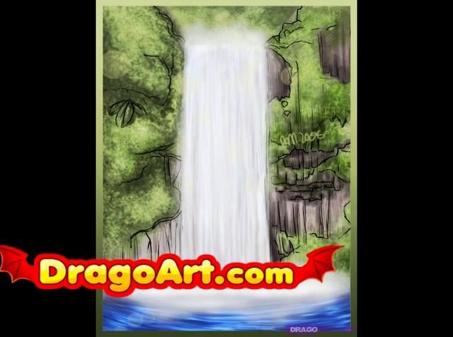 How to draw a waterfall, step by step on Vimeo