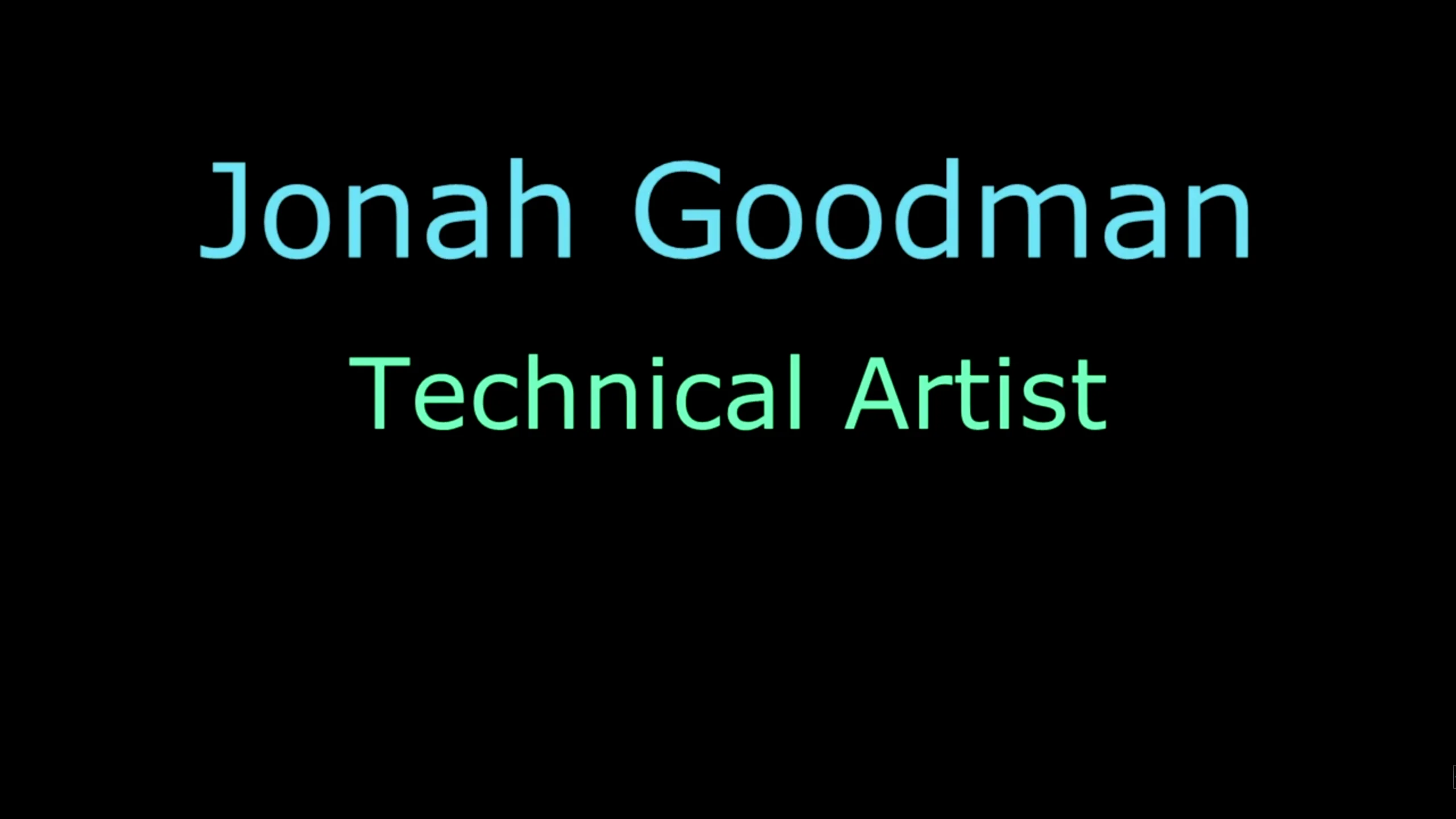 Jonah Goodman Old Demo Reel on Vimeo