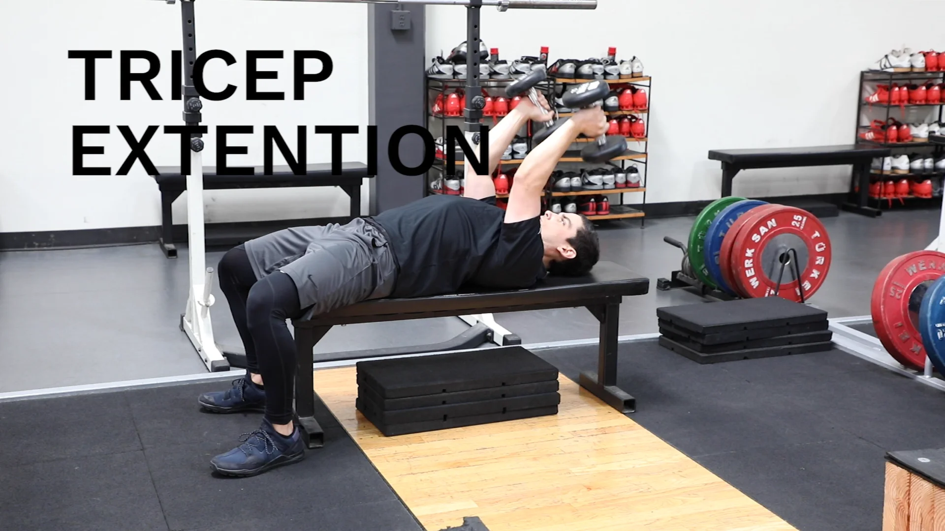 Activities - Supine DB Tricep Extensions on Vimeo