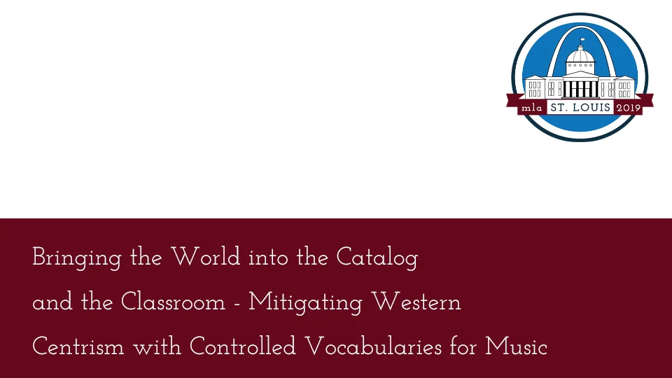 Bringing the World into the Catalog and the Classroom - Mitigating ...