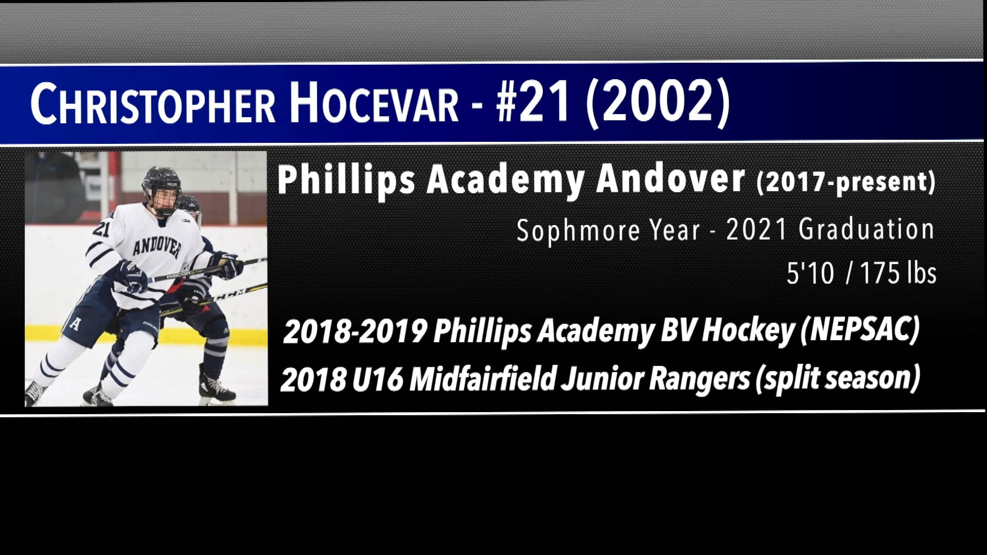 2018-2019 Chris Høcevar Hockey Highlights (NEPSAC) on Vimeo