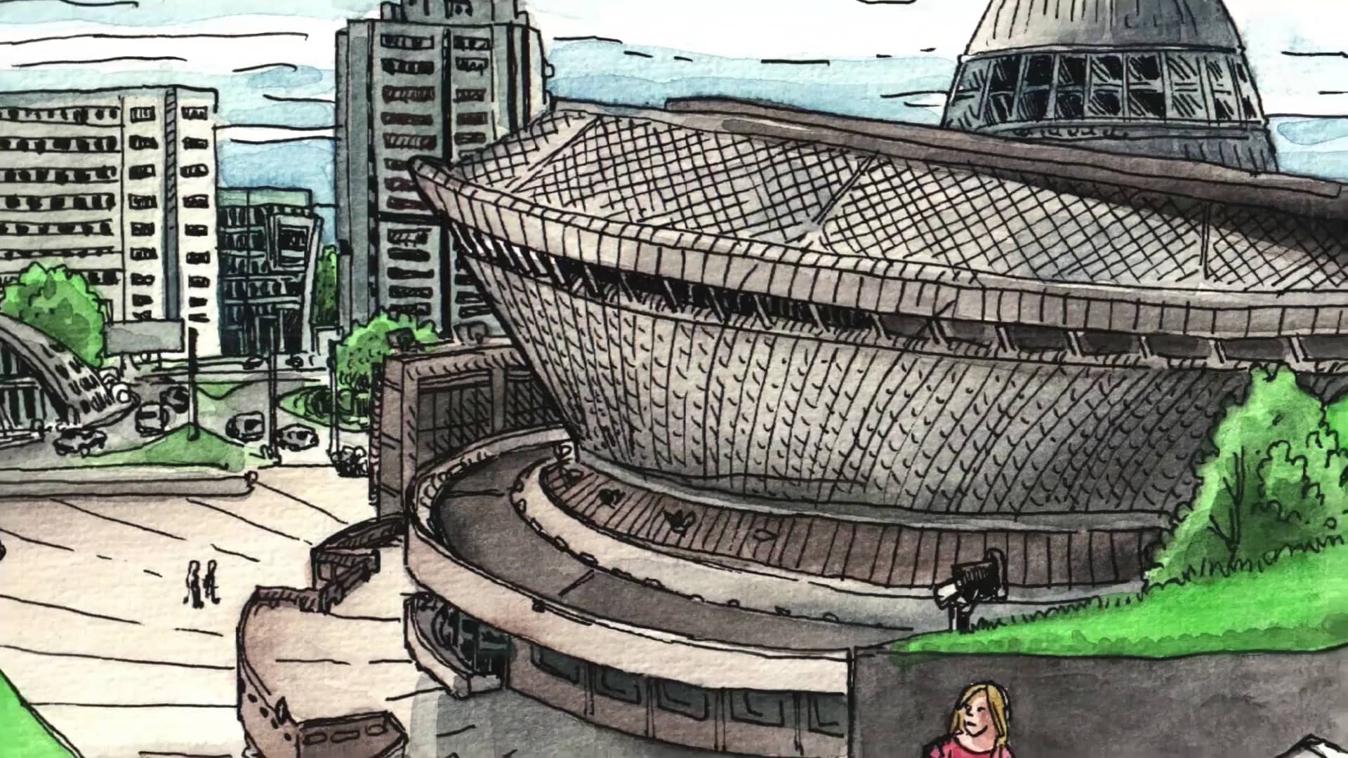 Sketching the Spodek and Bebok in Katowice Poland. Sketch the World on ...