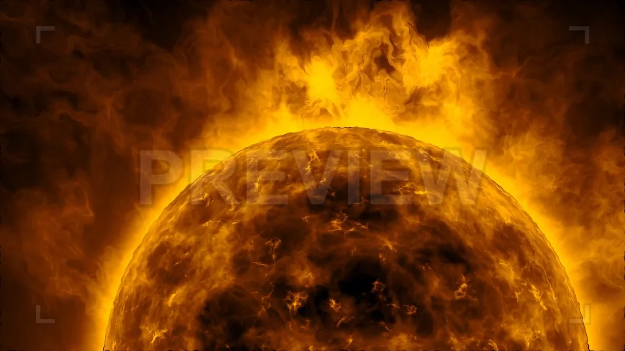 Sun Surface With Solar Waves Stock Motion Graphics