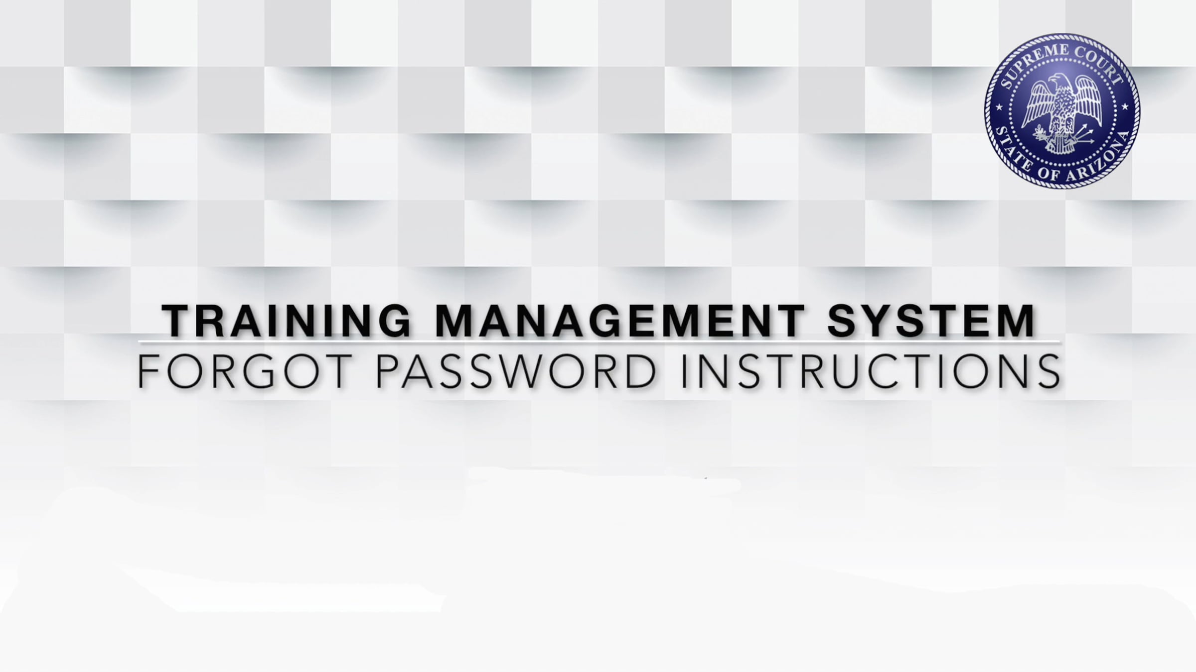 Training Management System - Forgot Password Instructions