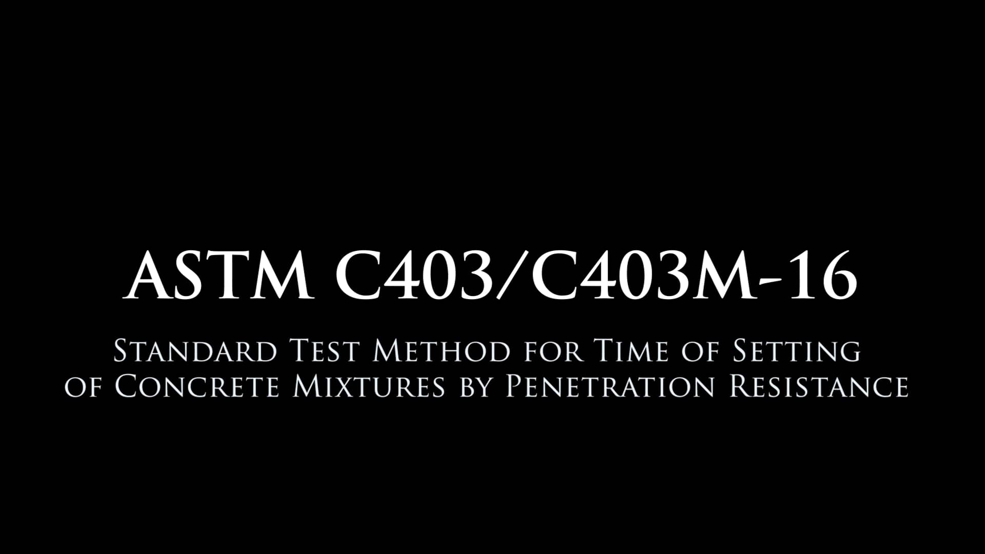 ASTM C403 Mortar Set Time Test on Vimeo