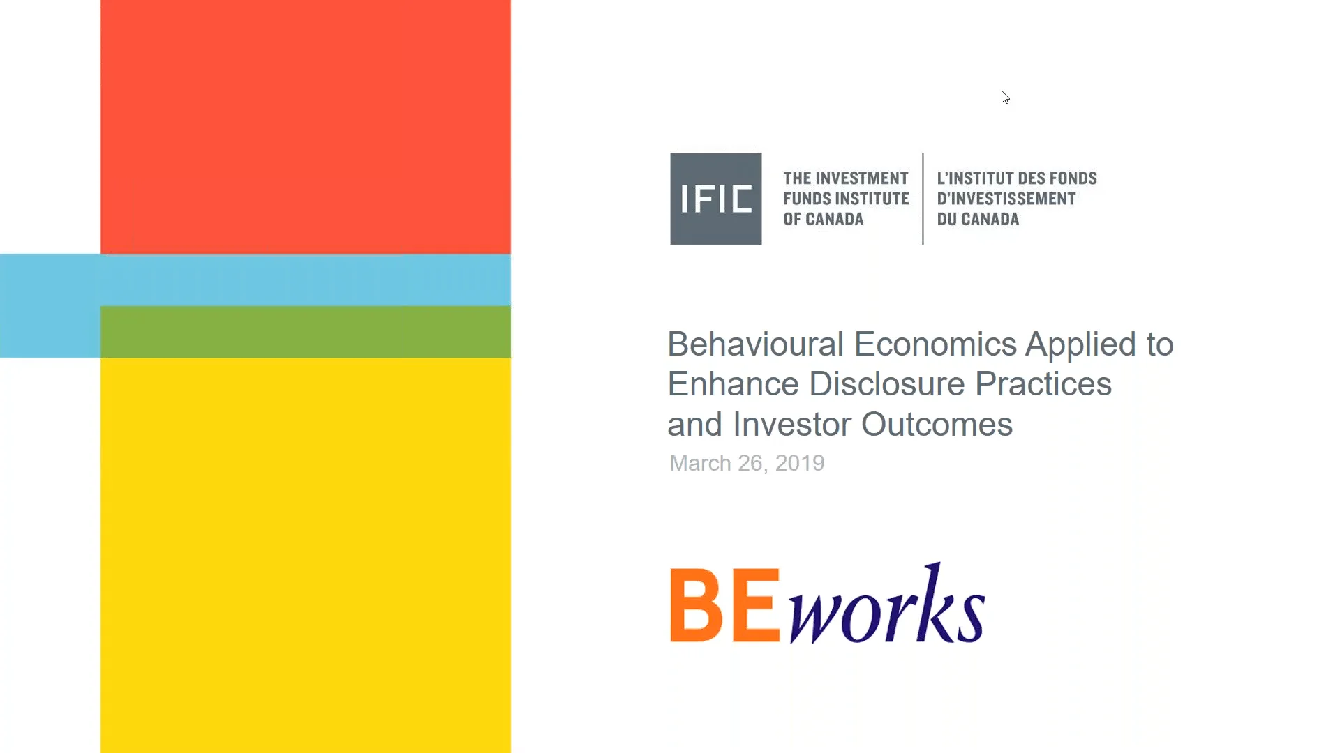 IFIC - Webinar - IFIC and BEworks Behavioural Economics Research Findings on Vimeo