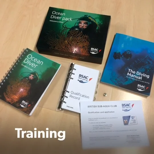 BSAC Ocean Diver training pack contents overview