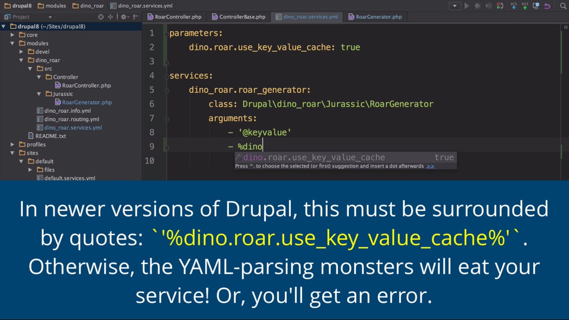 Configuration Parameters Drupal 8 Under The Hood Symfonycasts