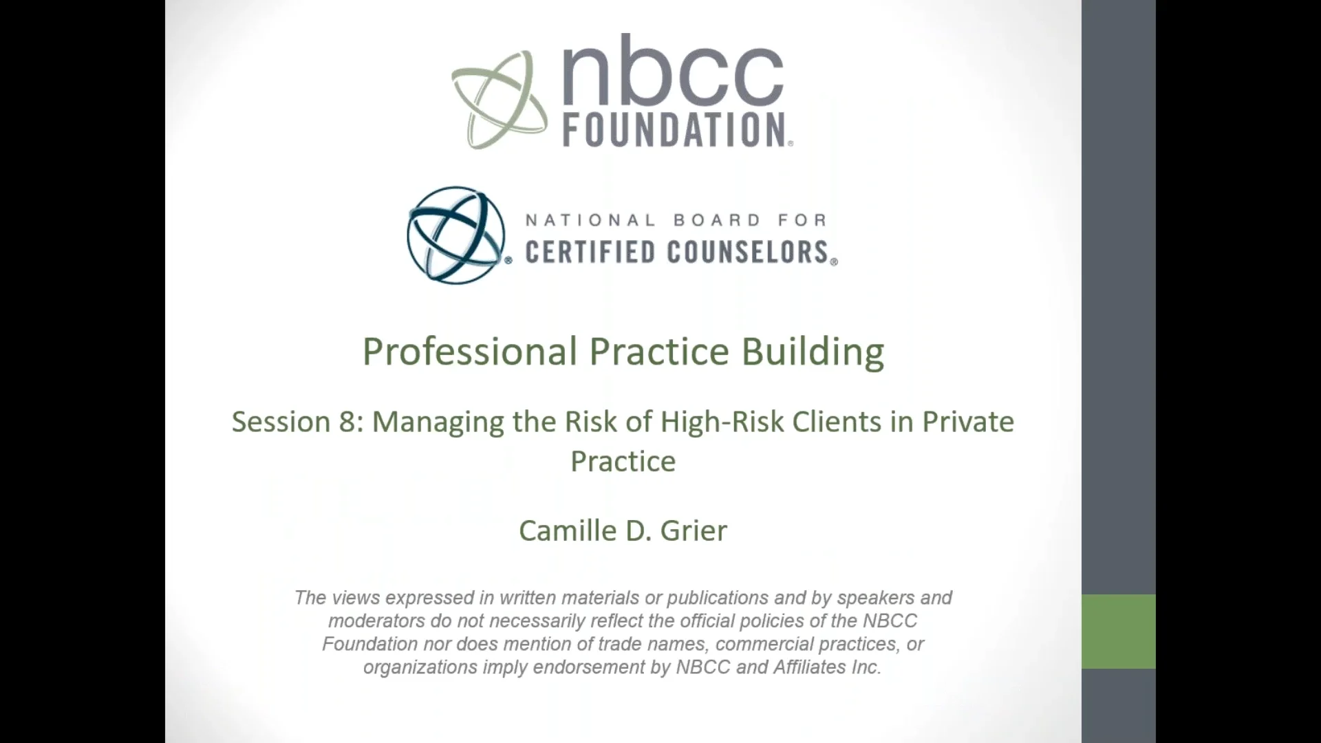 Professional Practice Building Part 1 Session 8