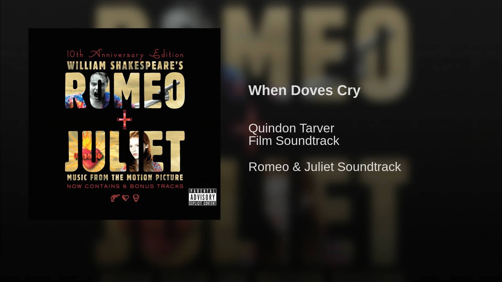 Quindon Tarver (Romeo and Juliet) - When Doves Cry on Vimeo