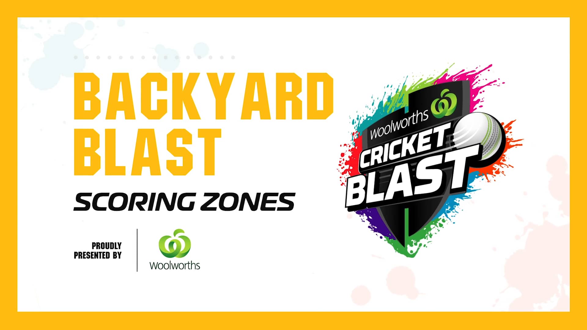 Woolworths Cricket Blast - Backyard Blast | Scoring Zones on Vimeo