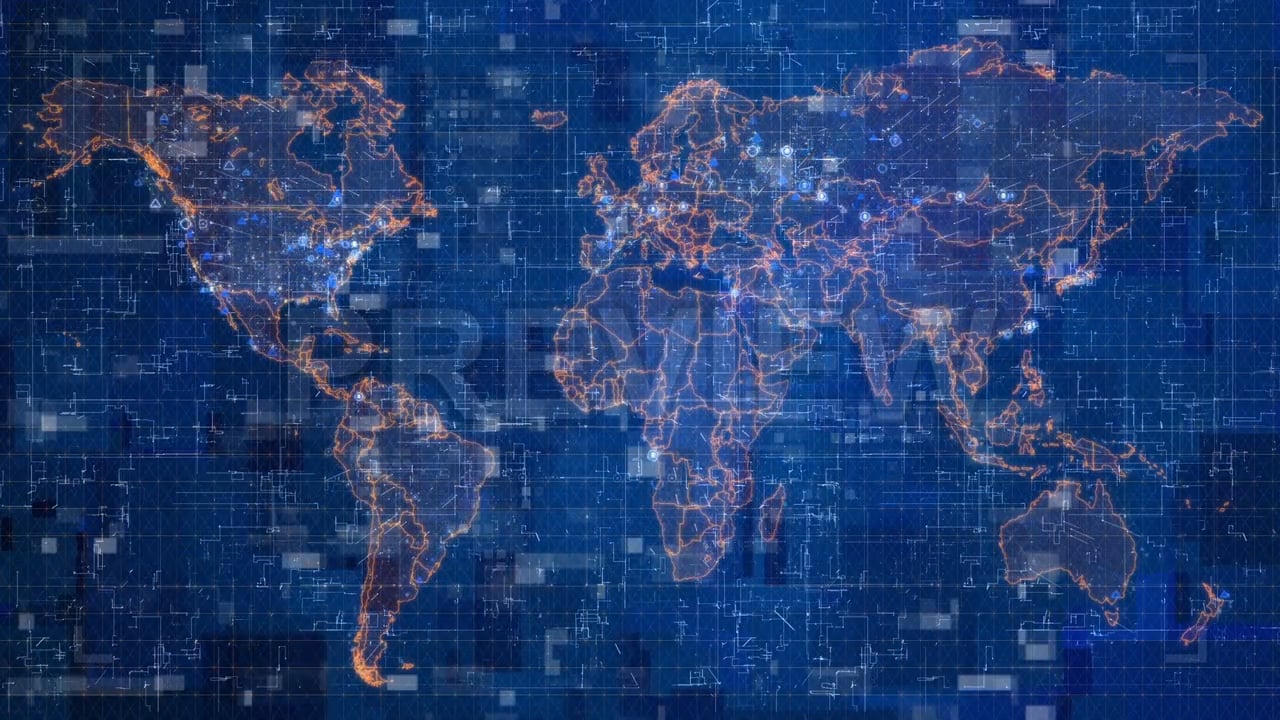 Map Of Electronic Modern World Stock Motion Graphics on Vimeo