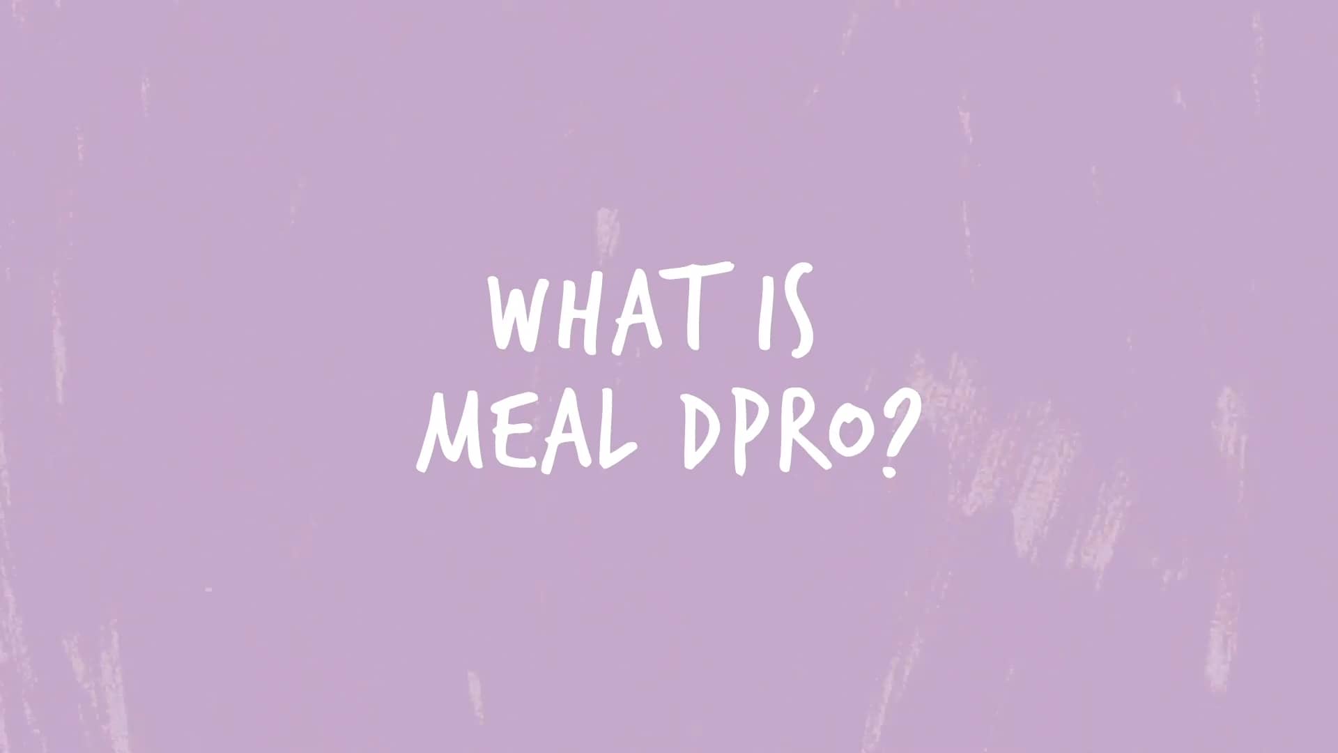 What is MEAL DPro? on Vimeo