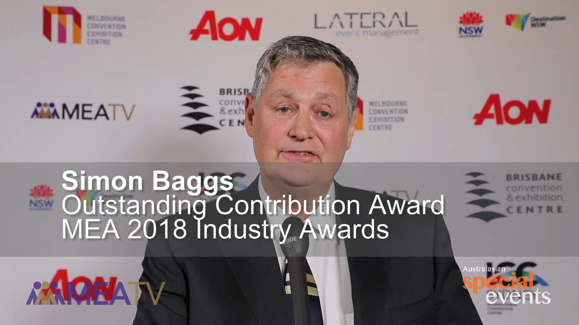 MEA 2018 National Industry Awards Winner - Simon Baggs - Outstanding Contribution Award on Vimeo