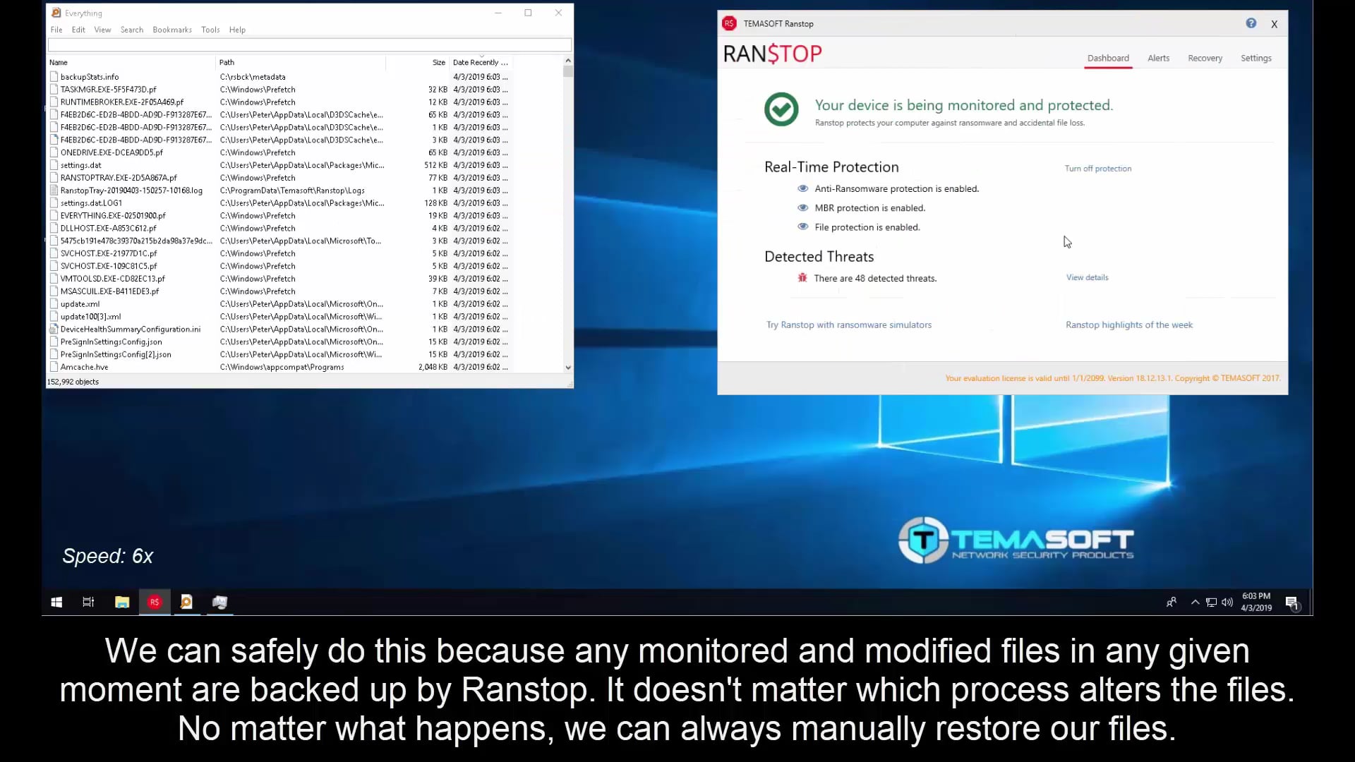 Watch TEMASOFT Ranstop blocking RYUK ransomware on Vimeo