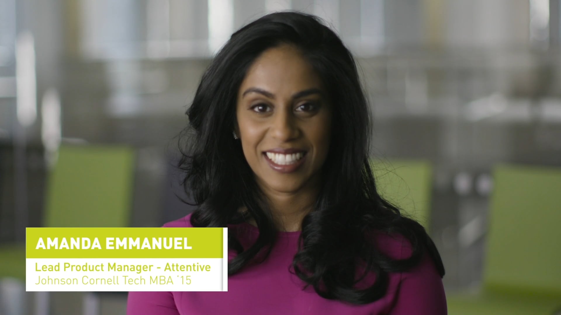 Cornell Tech - Cornell Tech Alumni: Amanda Emmanuel [Final for Approval ...