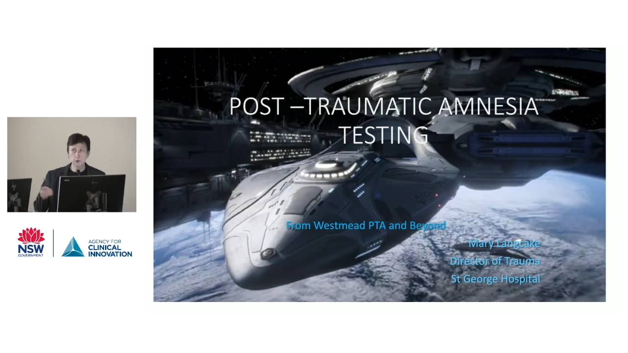 Post Traumatic Amnesia Testing, From Westmead PTA and beyond. on Vimeo