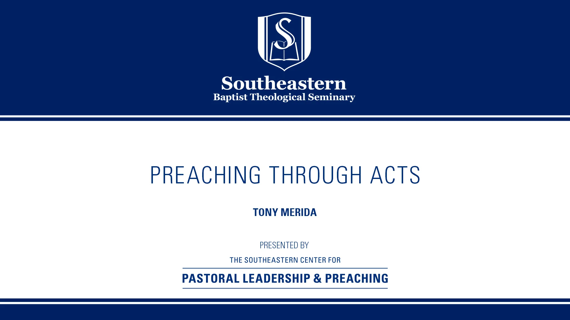 Tony Merida - Preaching Through Acts - Christ-Centered Exposition ...
