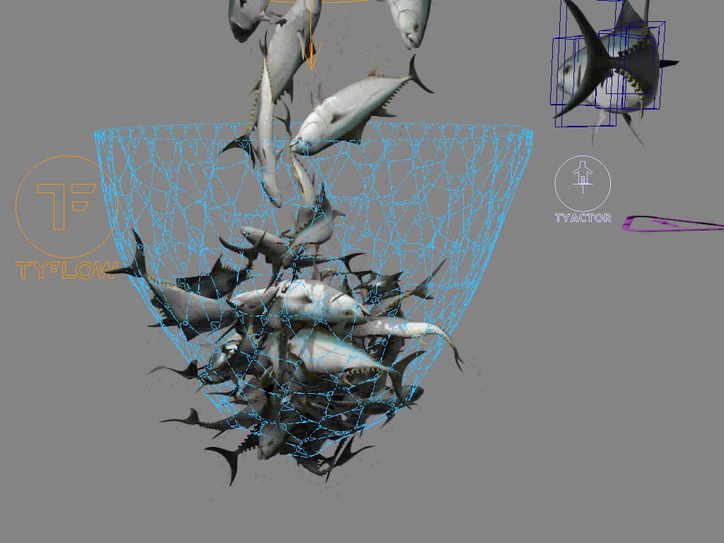 tyflow beta Experiment - fish net on Vimeo