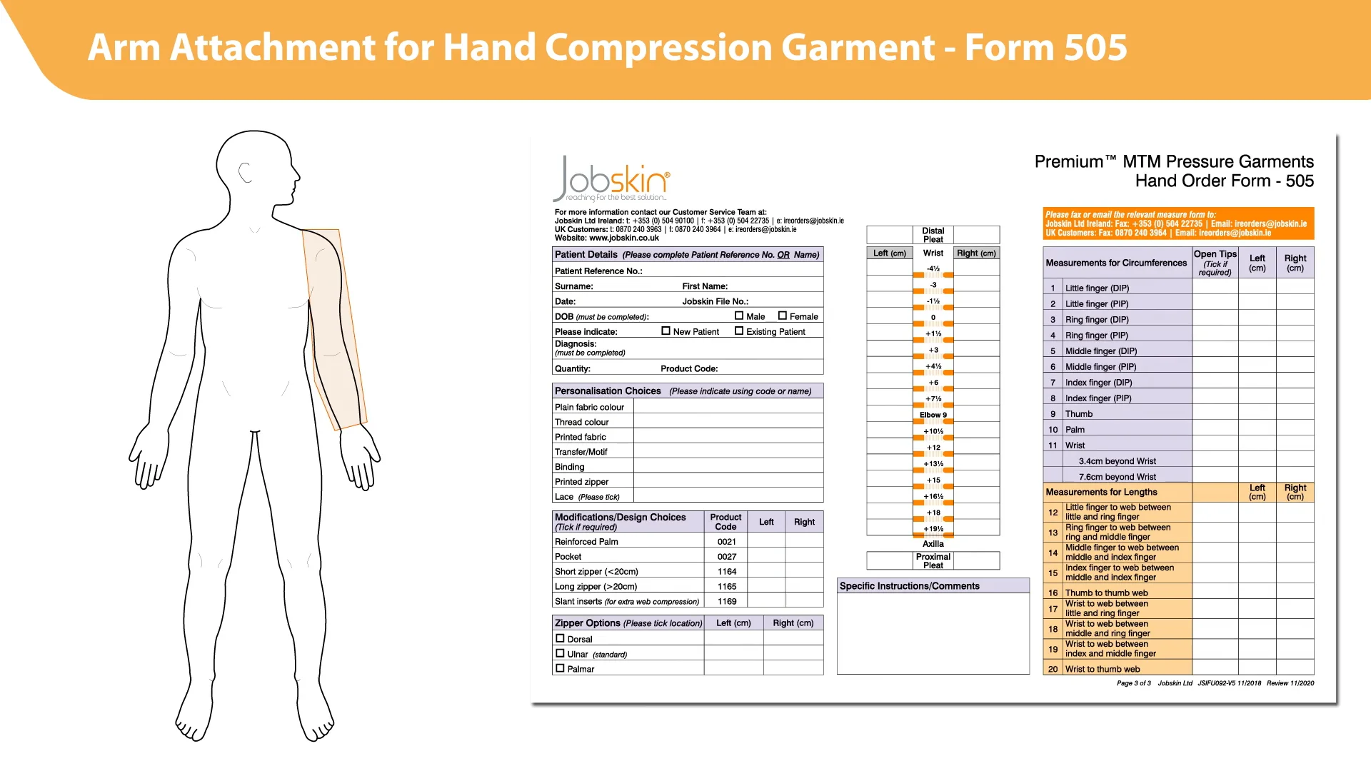 Jobskin - Hand Compression Garment (Arms) - Form 505 on Vimeo