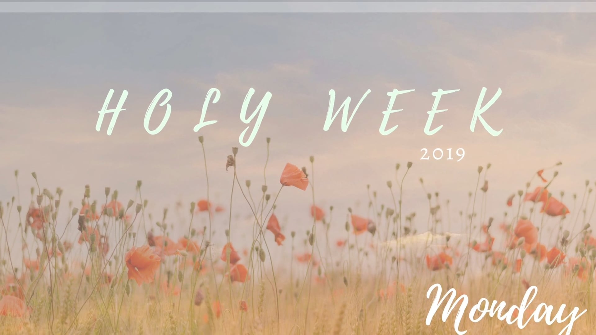 Holy Monday Reflection on Vimeo