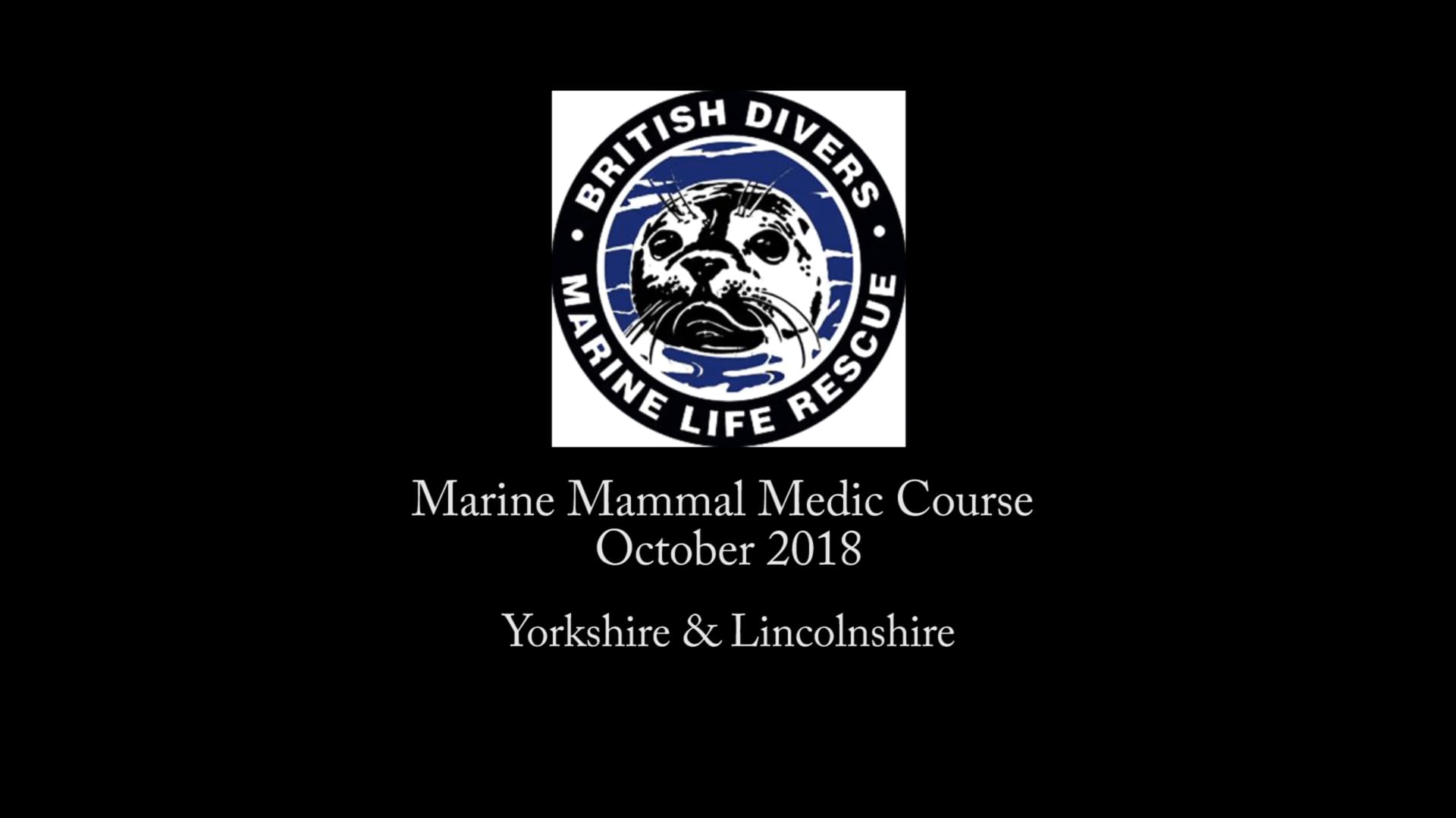 Marine Mammal Medic Course October 2018 on Vimeo