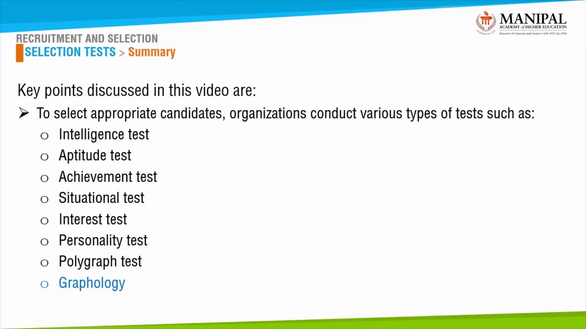 Selection Tests on Vimeo