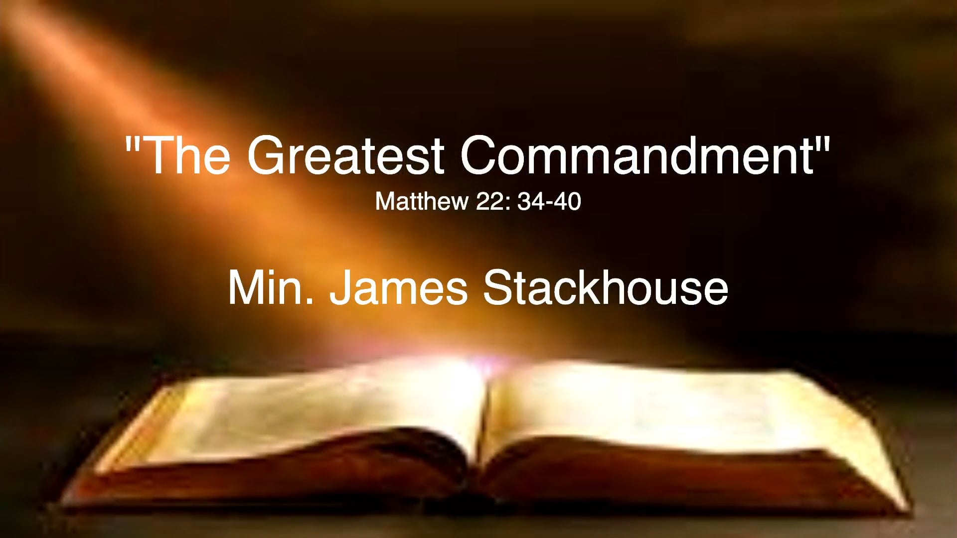 Dec. 27, 2015 - 11AM (Minister James Stackhouse) on Vimeo