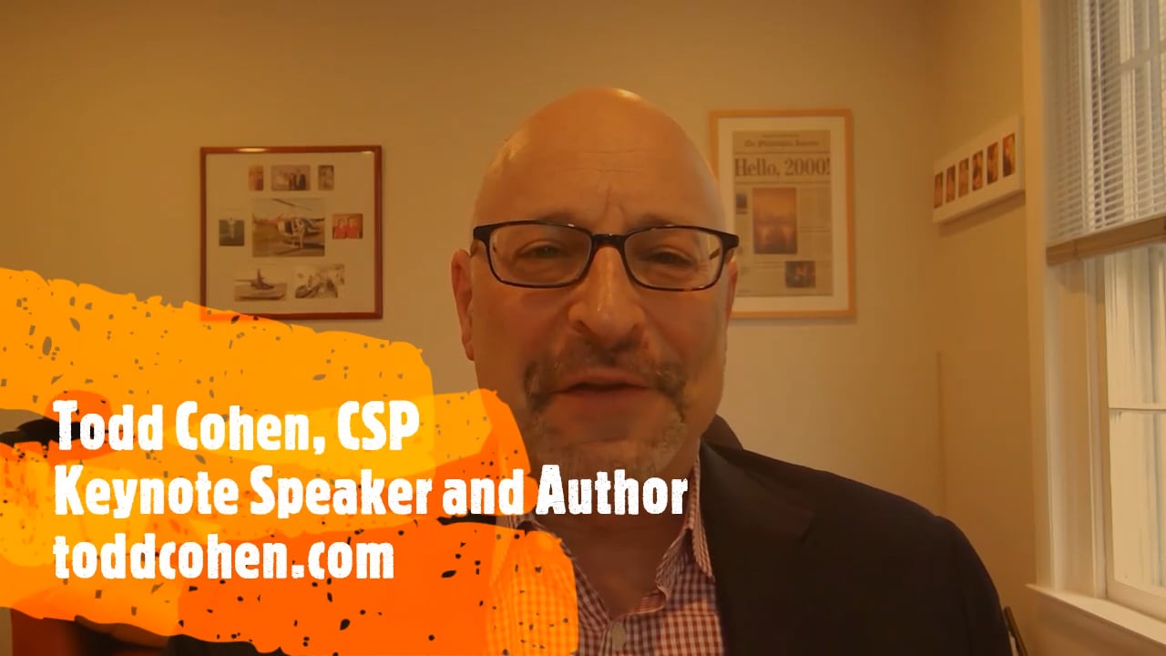 Todd Cohen, Keynote Speaker and Author on Vimeo