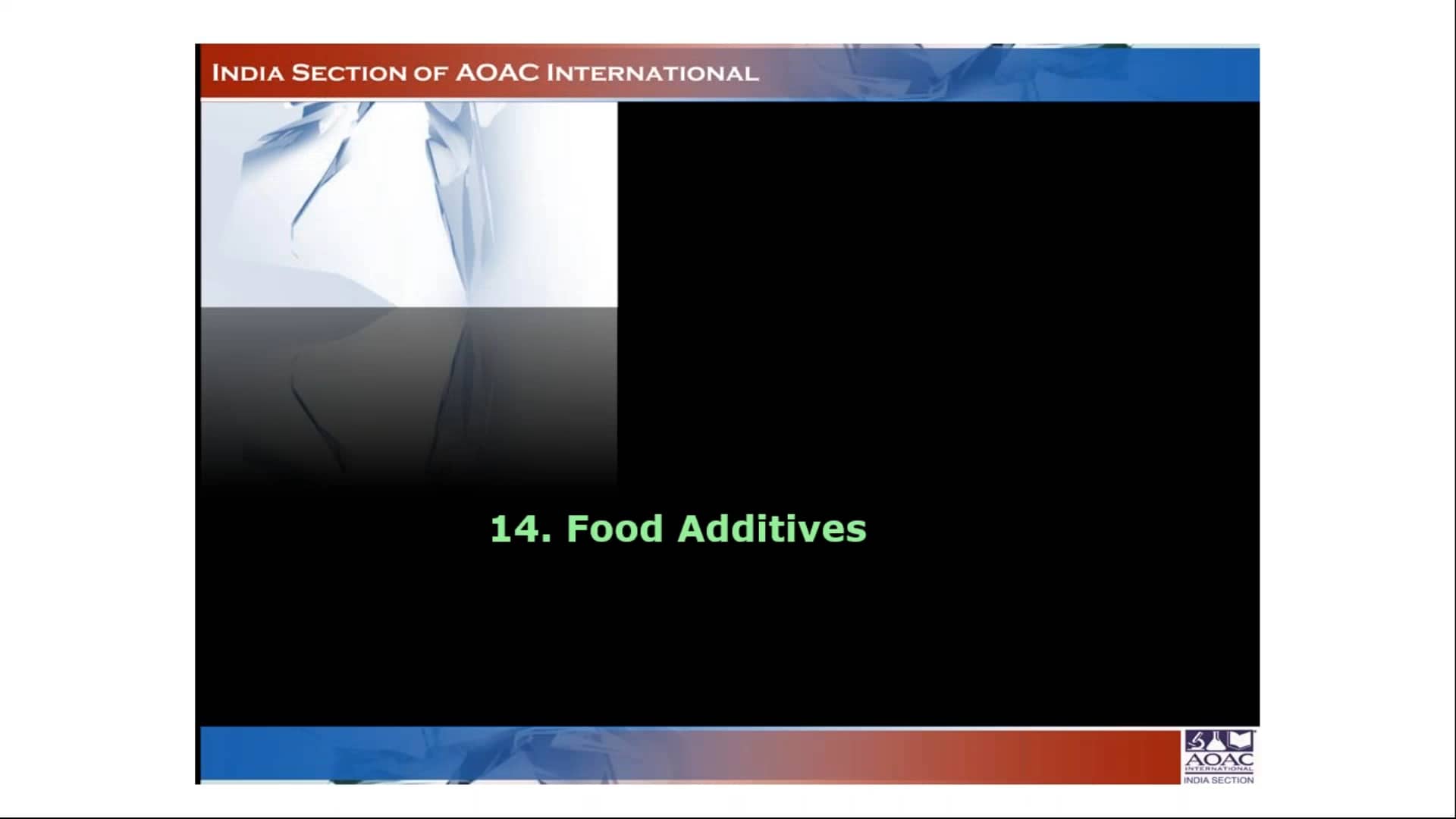 Webinar on Food Additives and Toxicology - Food additives on Vimeo