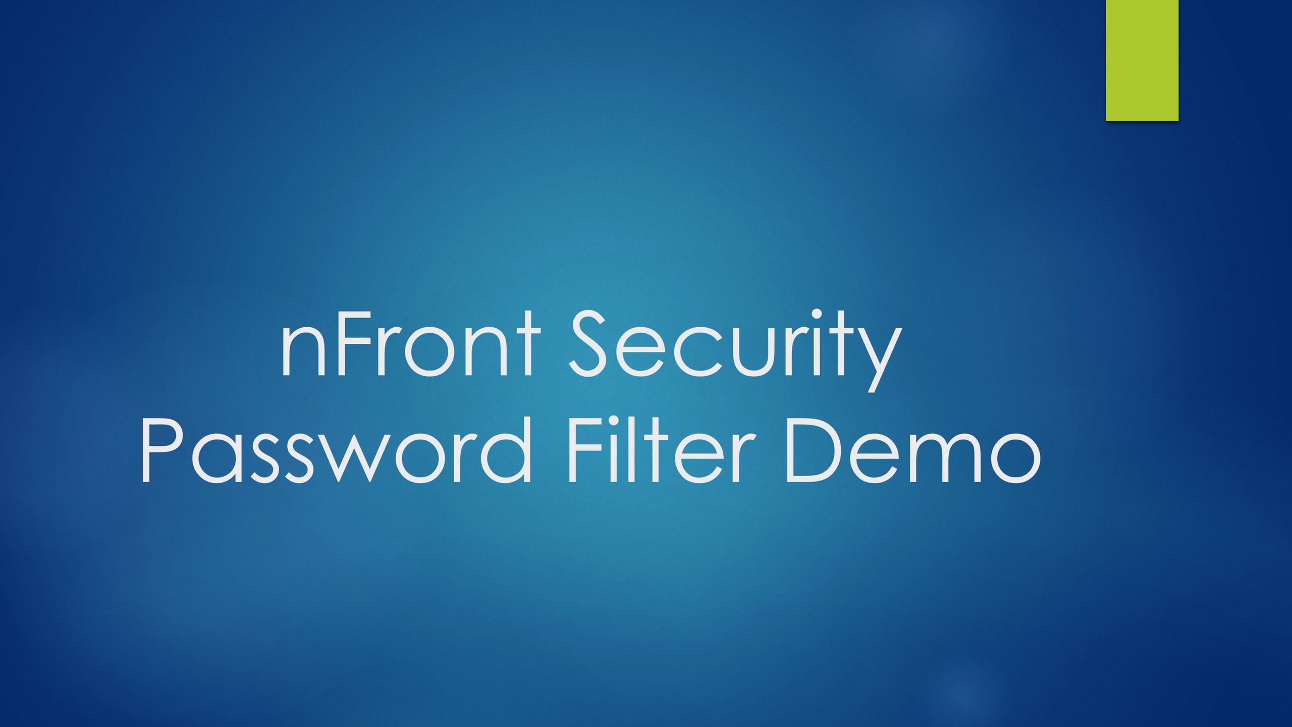 nFront Password Filter Overview on Vimeo