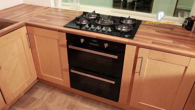 60cm Black Italian Designer Built-Under Double Oven With 5 Ring 70cm ...