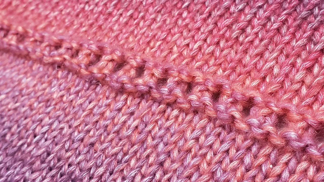 Garter Eyelets Machine Knitting Tutorial