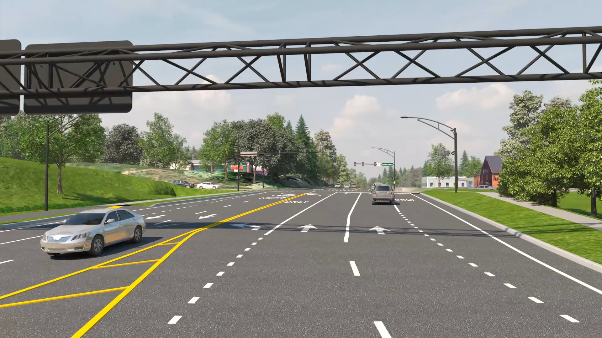 Traffic Simulations and Detours - Driving simulation traveling on US 2 ...