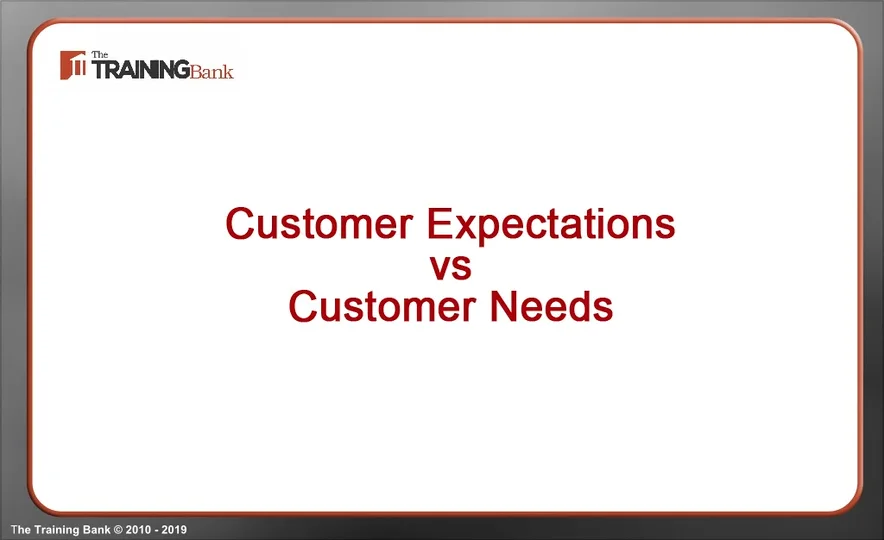 Customer Expectations vs Customer Needs on Vimeo
